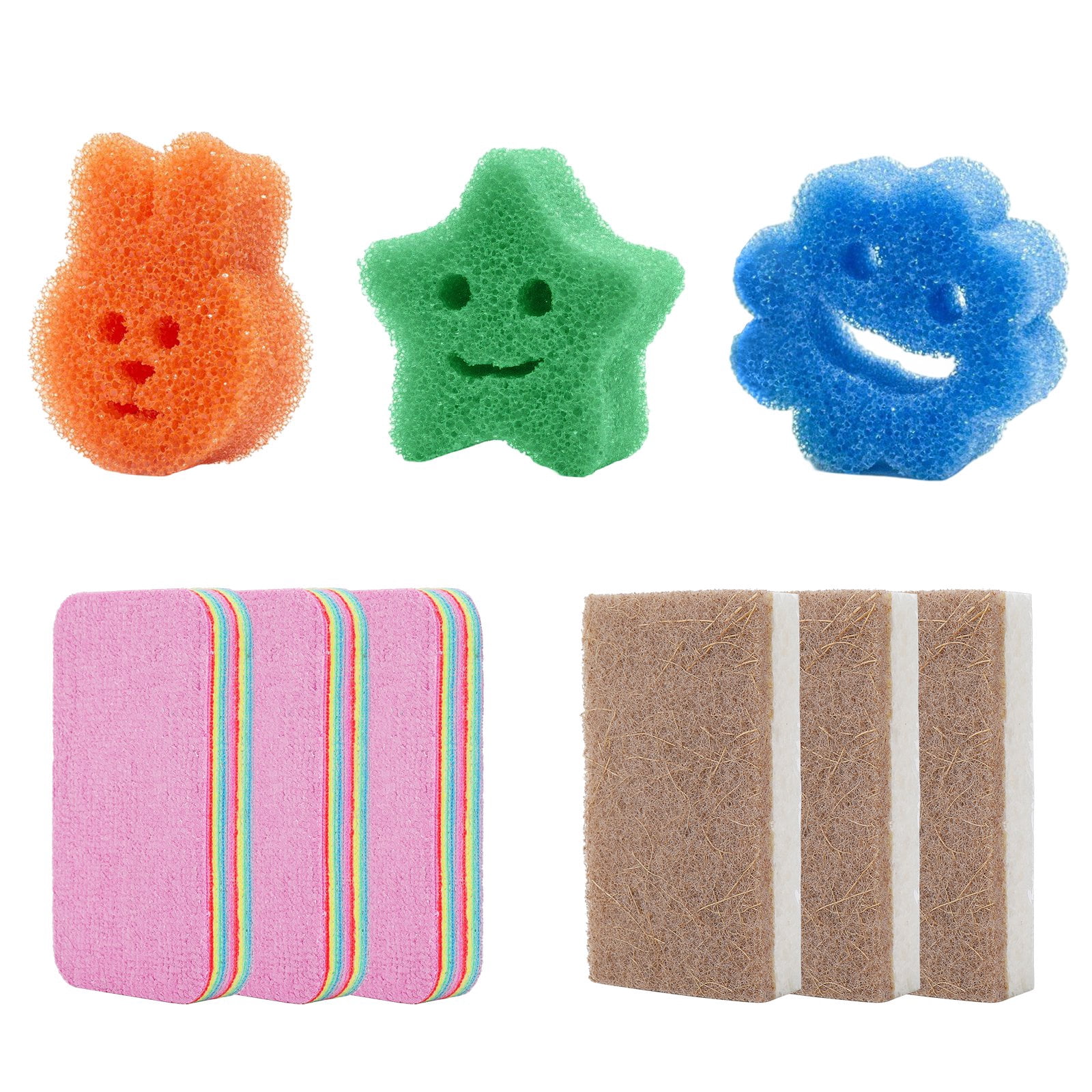 FUGEYiCai Kitchen Sponges for Dishes & Wiping Spills (9) - Walmart.com