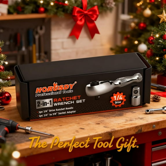 FUGee-1/4-Inch Stubby Ratchet Wrench Set, Chrome Alloy 90-Tooth ...