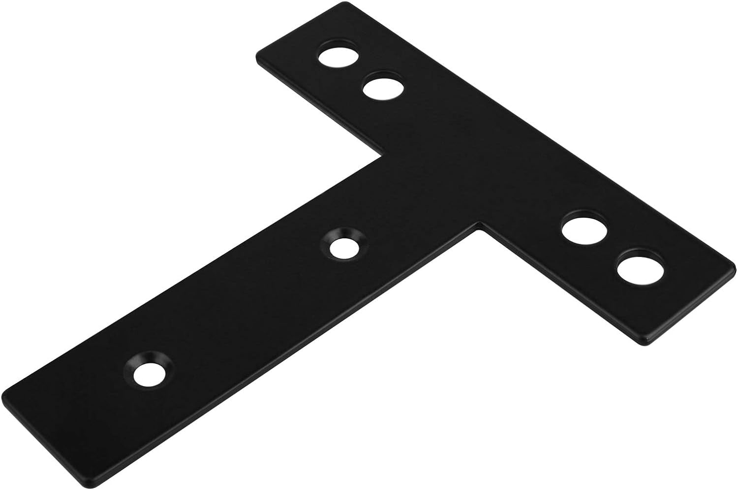 FUGee-10 Pack 5" x 5-1/8" Black T Tie Plates, Flat Mending Plate, Steel ...