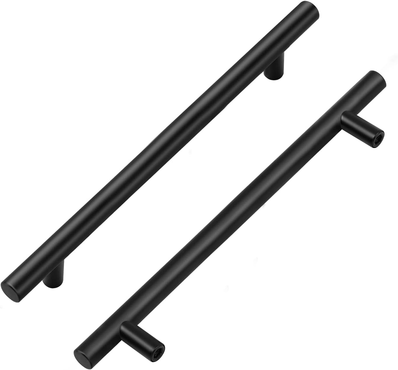 FUGee-10 Pack 7-1/2 Inch Black Cabinet Handles Matte Black Cabinet ...