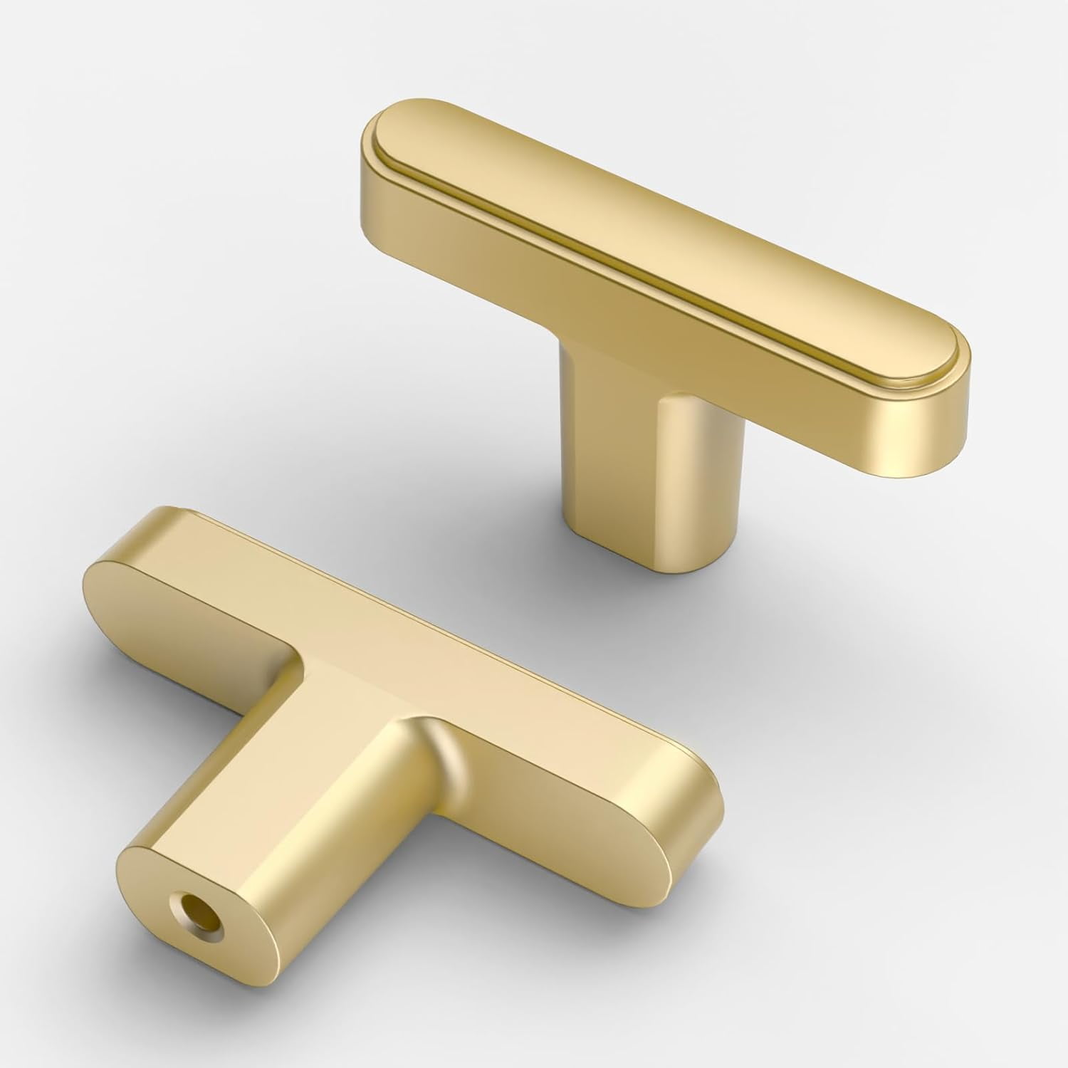 FUGee-10 Pack Brushed Gold Kitchen Cabinet Knobs Dresser Knobs Drawer ...