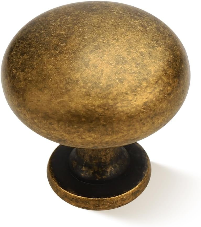 FUGee-10 Pack Cabinet Knobs Antique Brass Drawer Knobs,Solid Zinc Kitchen Cupboard Knobs Cabinet ...