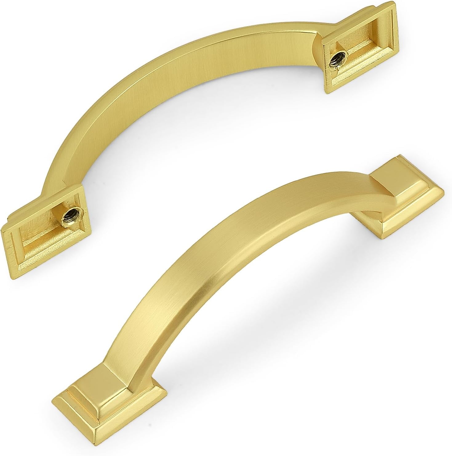 FUGee-10 Pack Gold Cabinet Pulls 3 Inch(76mm) Hole Centers, Arch Style ...