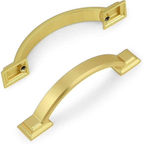 FUGee-10 Pack Gold Cabinet Pulls 3 Inch(76mm) Hole Centers, Arch Style ...