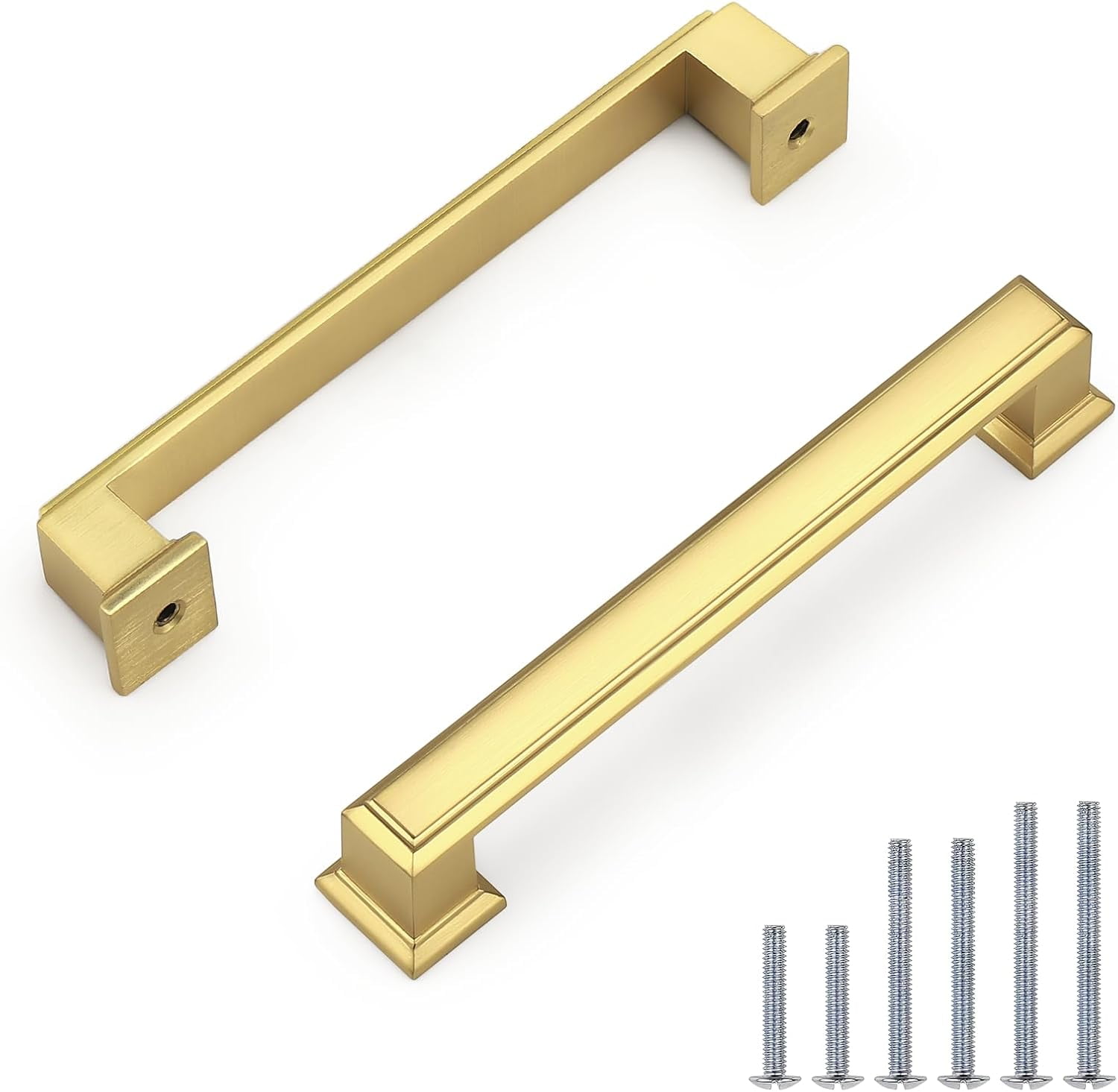 FUGee-10 Pack Heavy Duty Gold Cabinet Handles, 5 Inch Hole Center Gold ...