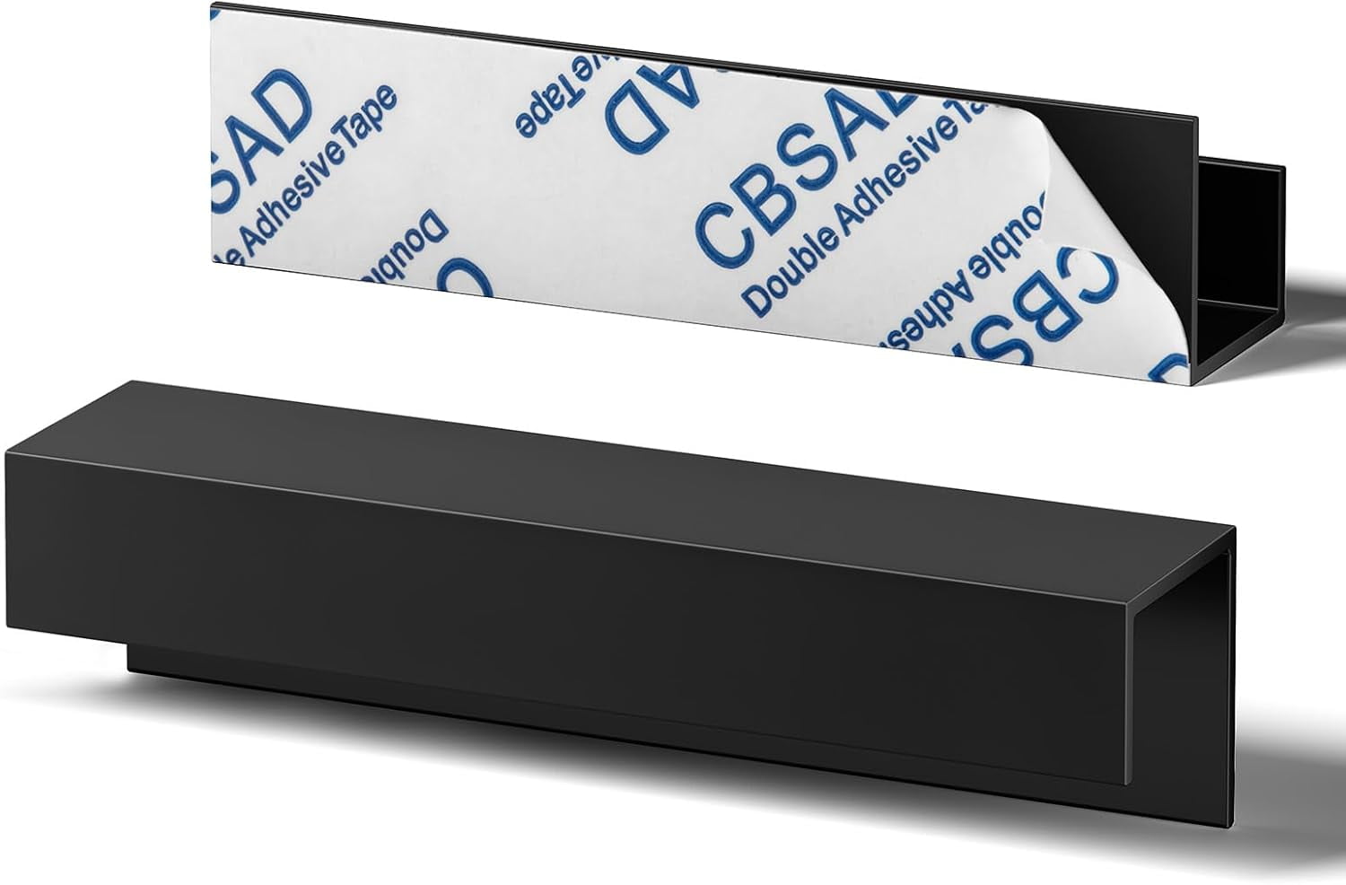 FUGee-10 Pack Self Adhesive Cabinet pulls 3 inch Black Finger Handles ...