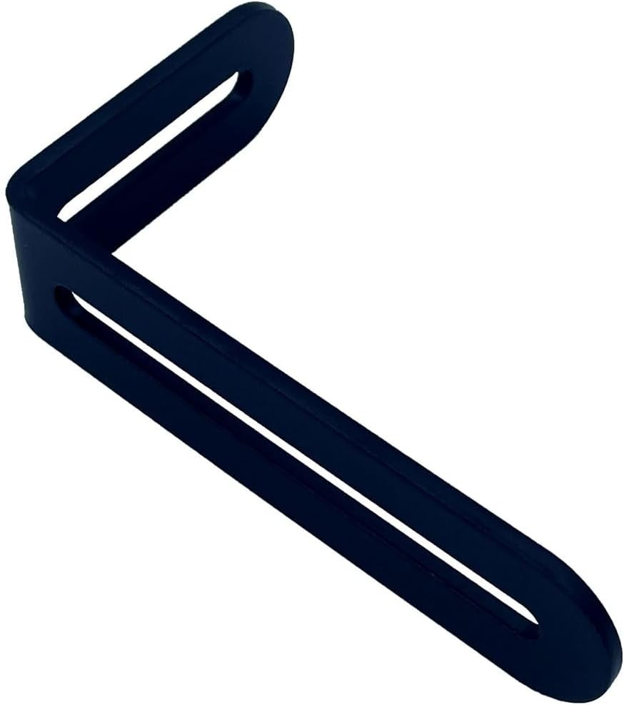 FUGee-10 Pcs Black 4 Inches Adjustable Metal L Shape Angle Bracket Corner Brace with Slotted ...