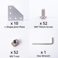 FUGee-10PCS L Shape 2020 Corner Bracket Outside Joint Plate for 2020 ...
