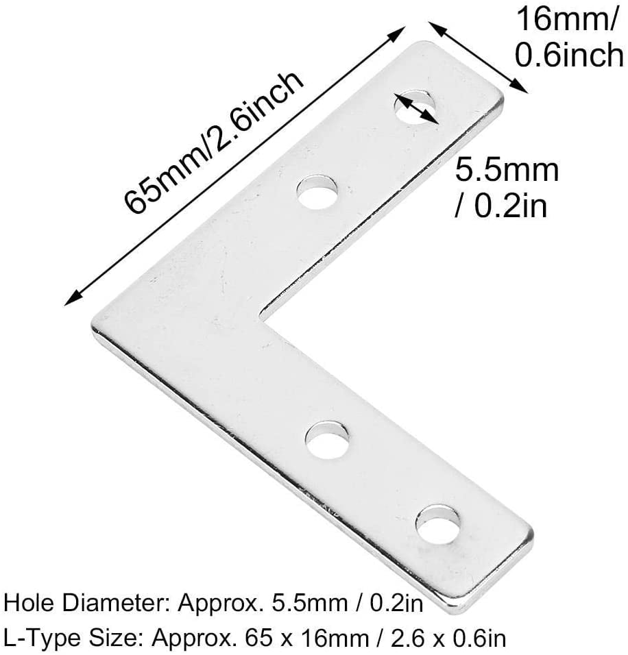 FUGee-10Pcs Aluminium Corner Bracket Carbon Steel Aluminum Extrusion ...