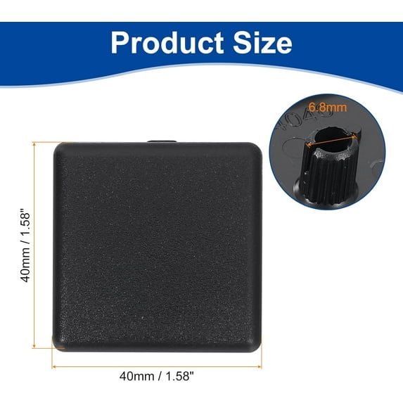 FUGee-10Pcs Extruded End Cap Nylon, 40x40mm T-Slot Aluminum Profile ...