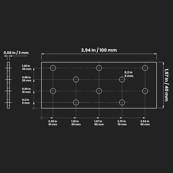 FUGee-12-Pack 3.93 x 1.57 Inch Flat Brackets for Wood with Holes ...