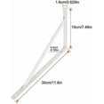 FUGee-12 Pack White Steel Shelf Brackets 12x8inch - Heavy Duty L ...