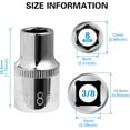 FUGee-12-Piece 8mm Shallow Socket Set, 3/8-Inch Drive, 6-Point, Metric ...