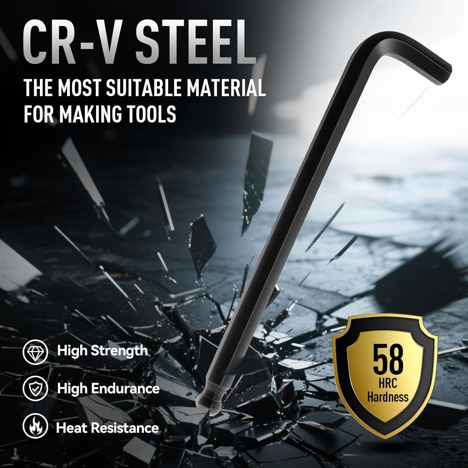 FUGee-13 Pieces Hex Key Allen Wrench Set SAE Size with Ball End, 1/20-3 ...