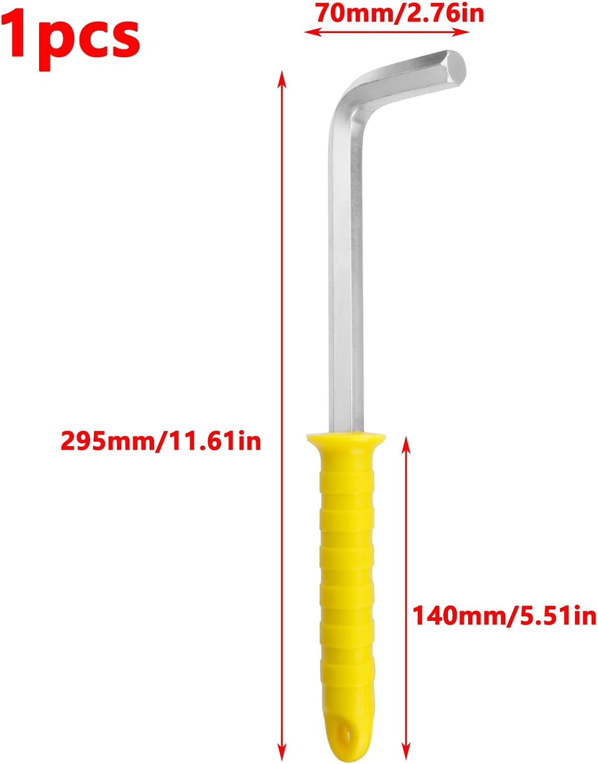 FUGee-14mm Hex Key Allen Wrench,1Pcs Allen Key Wrench Long Arm CR-V ...