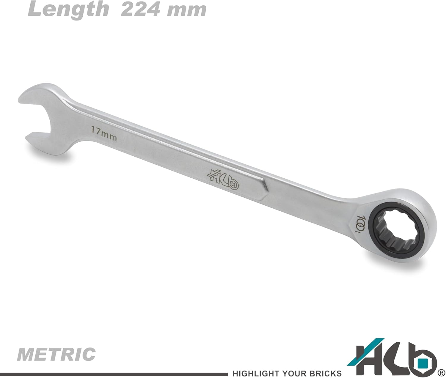 FUGee-17 mm 100-Tooth Ratcheting Combination Wrench WDM017-U | 12-Point ...