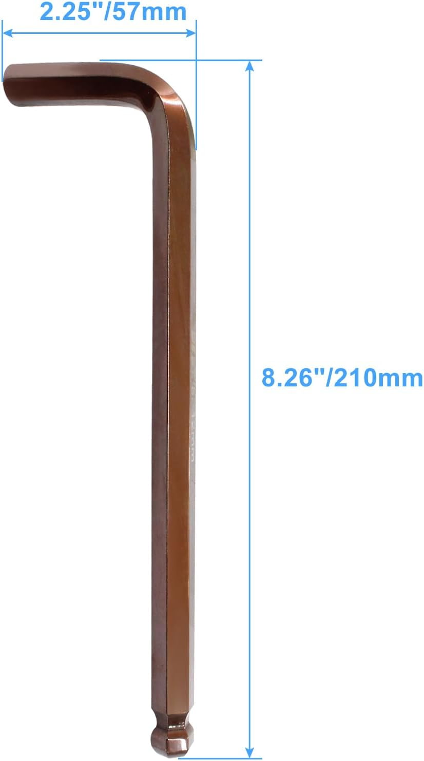 FUGee-1Pcs 12mm Hex Key Wrench L Shaped Ball End Allen Wrench L Shaped ...