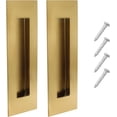 FUGee-2 Pack 5.9 Inch Recessed Pocket Door Handles, Gold Stainless ...