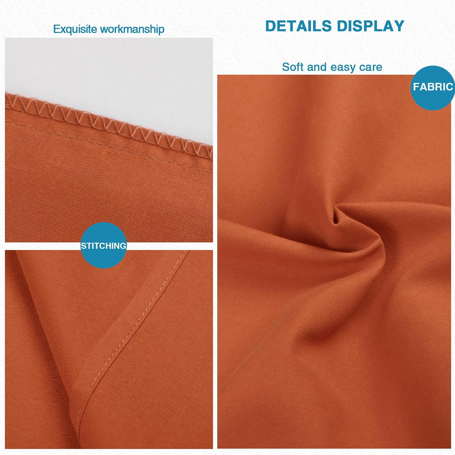 FUGee-2 Pack Microfiber King Pillow Cases, 1800 Super Soft Pillowcases ...