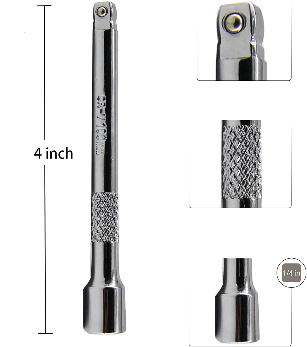 FUGee-2 in 1 Drive Thumbwheel Ratchet & Wobble Socket Extension Bar and ...