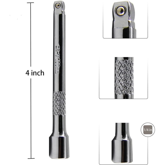 FUGee-2 in 1 Drive Thumbwheel Ratchet & Wobble Socket Extension Bar and ...