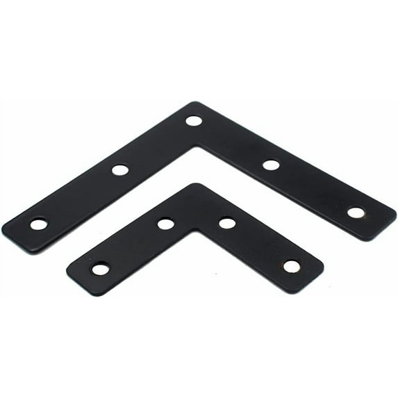 FUGee-20 Packs Two Sizes 3-1/8 inch and 2 inch L Black Flat Corner ...