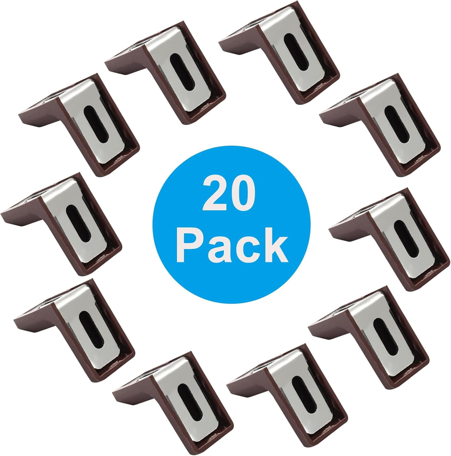 FUGee-20 Pcs 1" Plastic Right Angle Bracket L Brackets, Metal 90 Degree ...