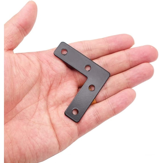 FUGee-20 Pcs Black L-Shape Corner Brace, 90 Degree Angle Bracket ...