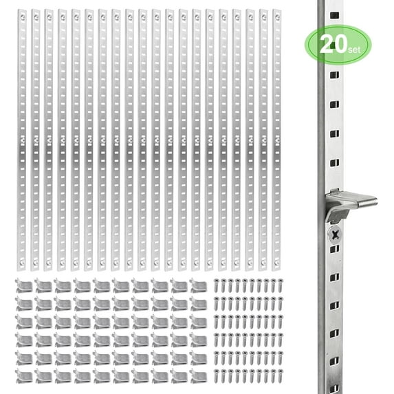 FUGee-20 Sets 17 Inch Pilaster Shelf Brackets, Adjustable Mortise Mount ...