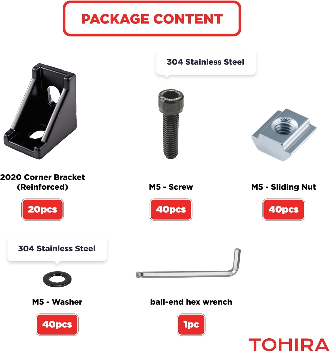 FUGee-20 Sets Black 2020 Series Aluminum Extrusion T-Slot Corner ...