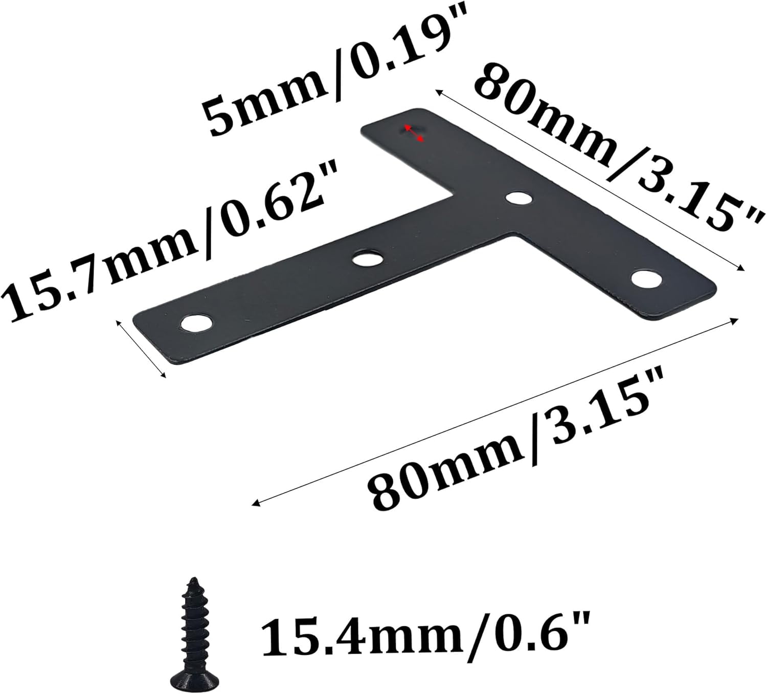 FUGee-20PCS 80mm x 80mm (3.15" x 3.15") T Shape Mending Plates ...