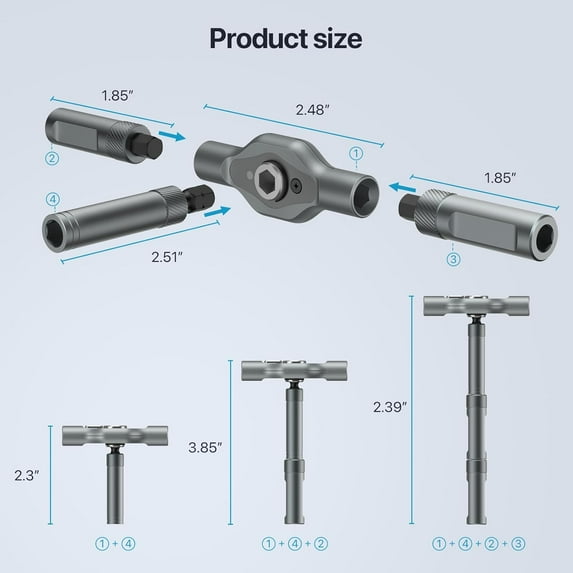 FUGee-24 in 1 Magnetic Screwdriver Set, DIY Ratchet Mini Removable Self ...