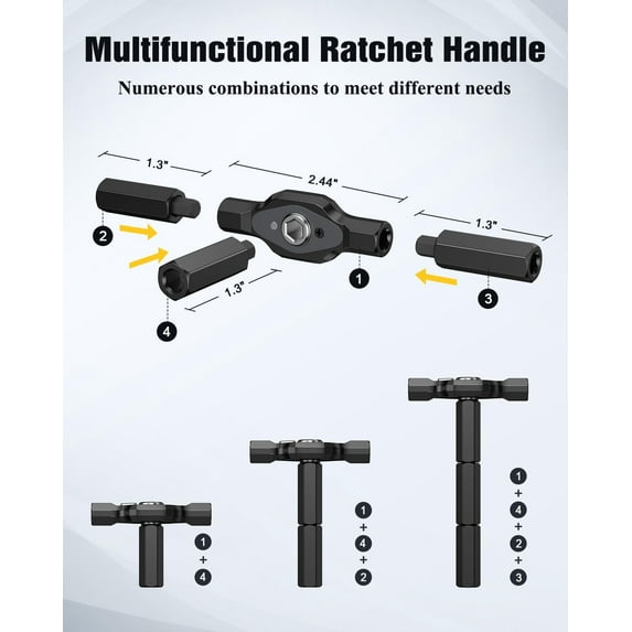 FUGee-24 in 1 Magnetic Screwdriver Set, DIY Ratchet Mini Screwdriver ...