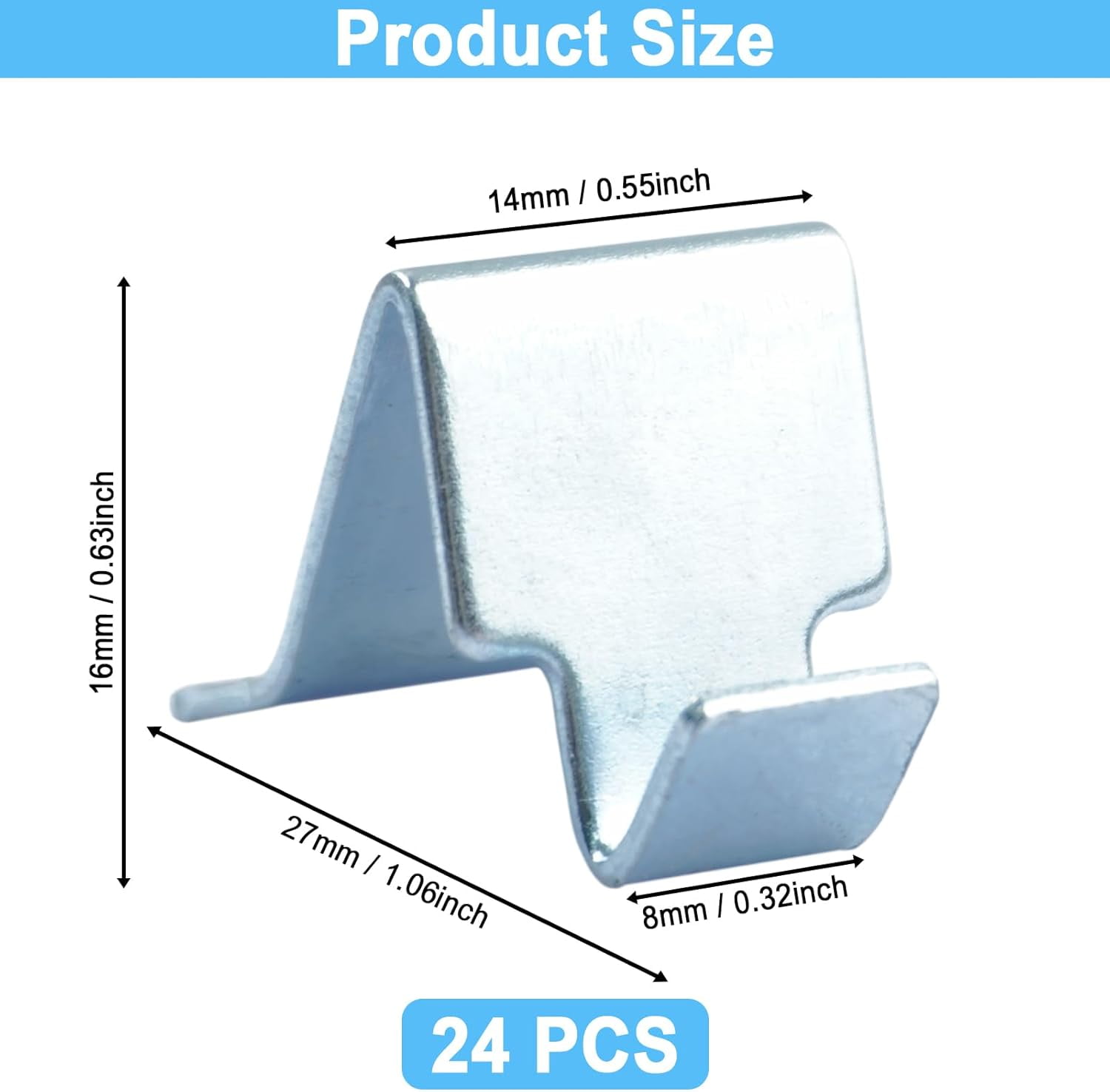 FUGee-24 Pcs Shelf Clips for Metal Shelving, Cabinet Shelf Clips Fit ...