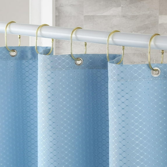 FUGee-24 Pcs Shower Curtain Rings, Shower Curtain Hooks, Oval Snap ...