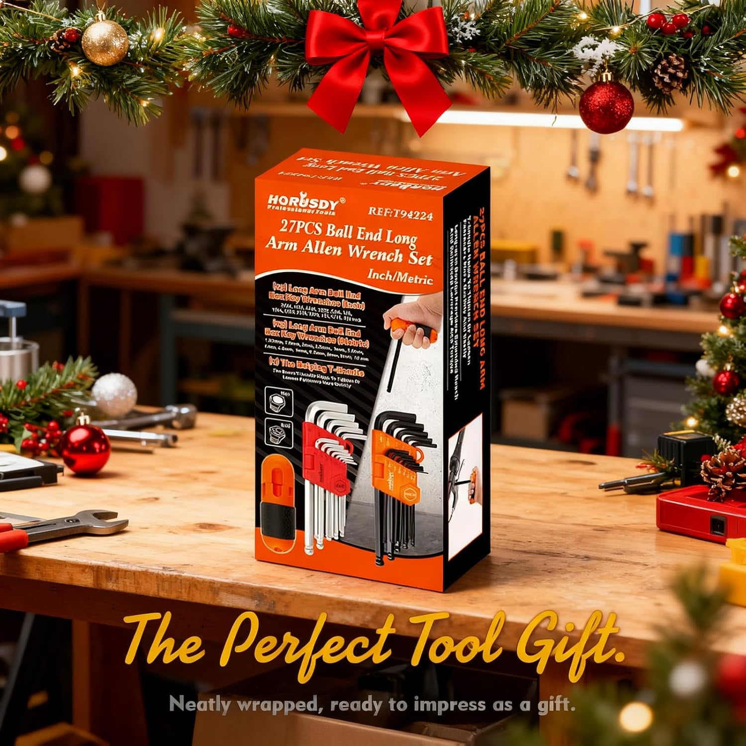 FUGee-27PCS Durable Hex Key Allen Wrench Long Arm Set with Ball End ...