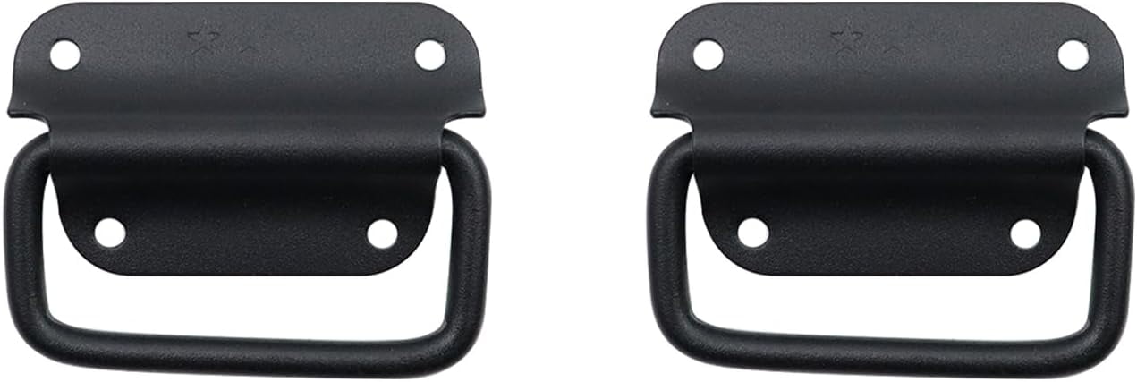 FUGee-2PCS Small Chest Handles Black Stainless Steel Trunck Handle ...