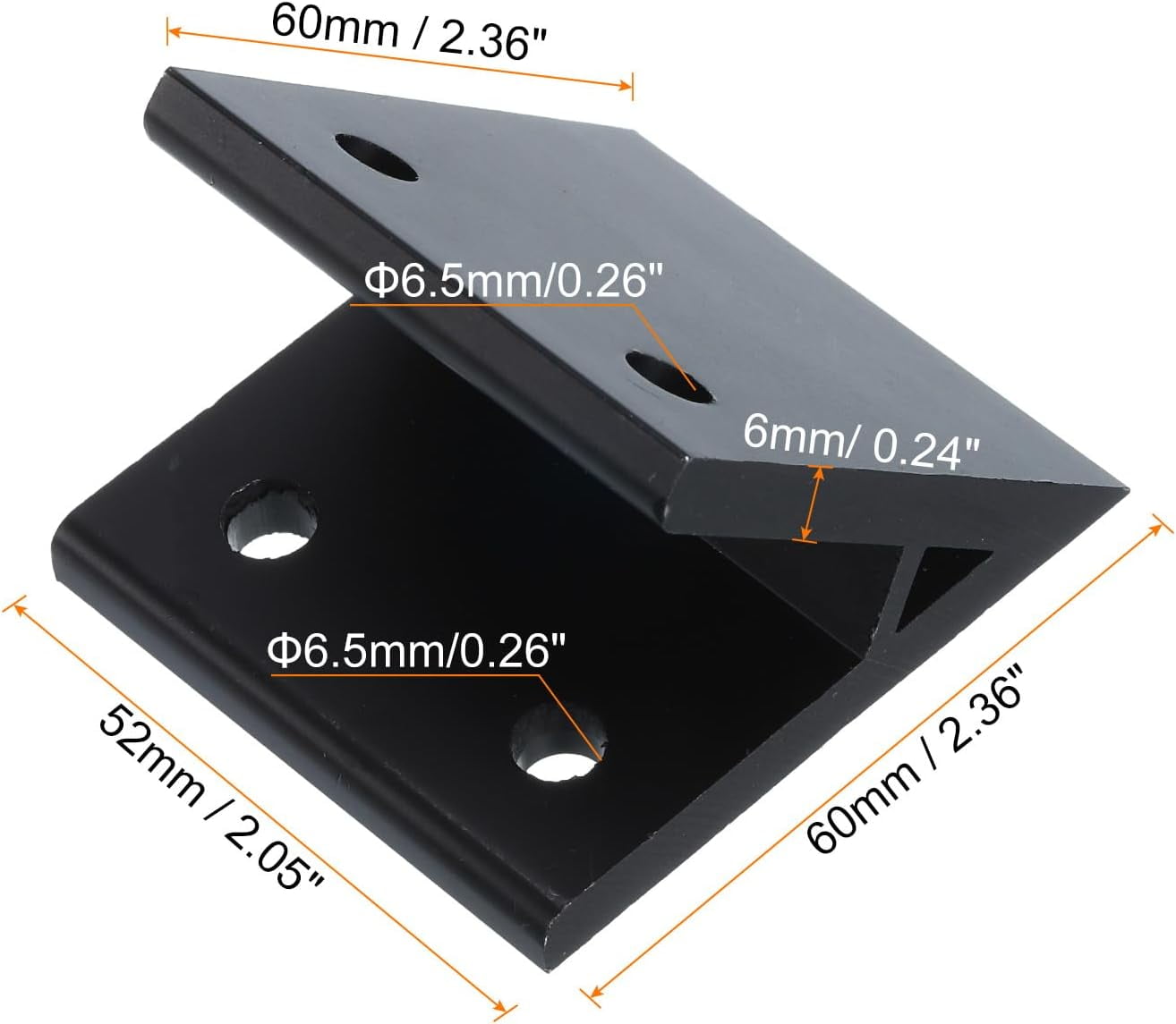 FUGee-2Pcs 45 Degree Angle Aluminum Profile Corner Brackets, Corner ...