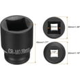 FUGee-2pcs 4 Point Square Socket 1/2" Drive 20mm Metric Square Impact ...