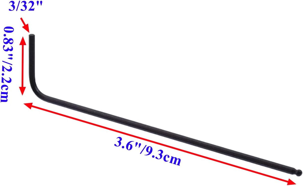 FUGee-3/32" Hex Key Wrench L Shaped Ball End Allen Wrench -10pcs ...