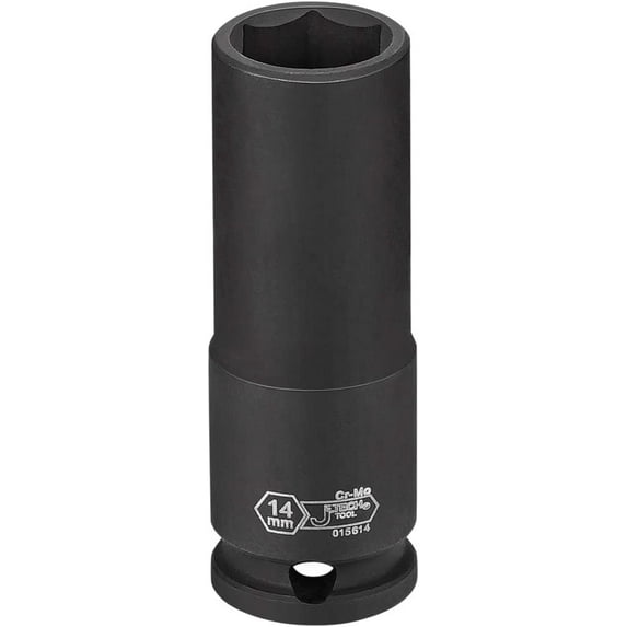 FUGee-3/8-Inch Drive 14mm Deep Impact Socket with 6-Point Design, Heat ...