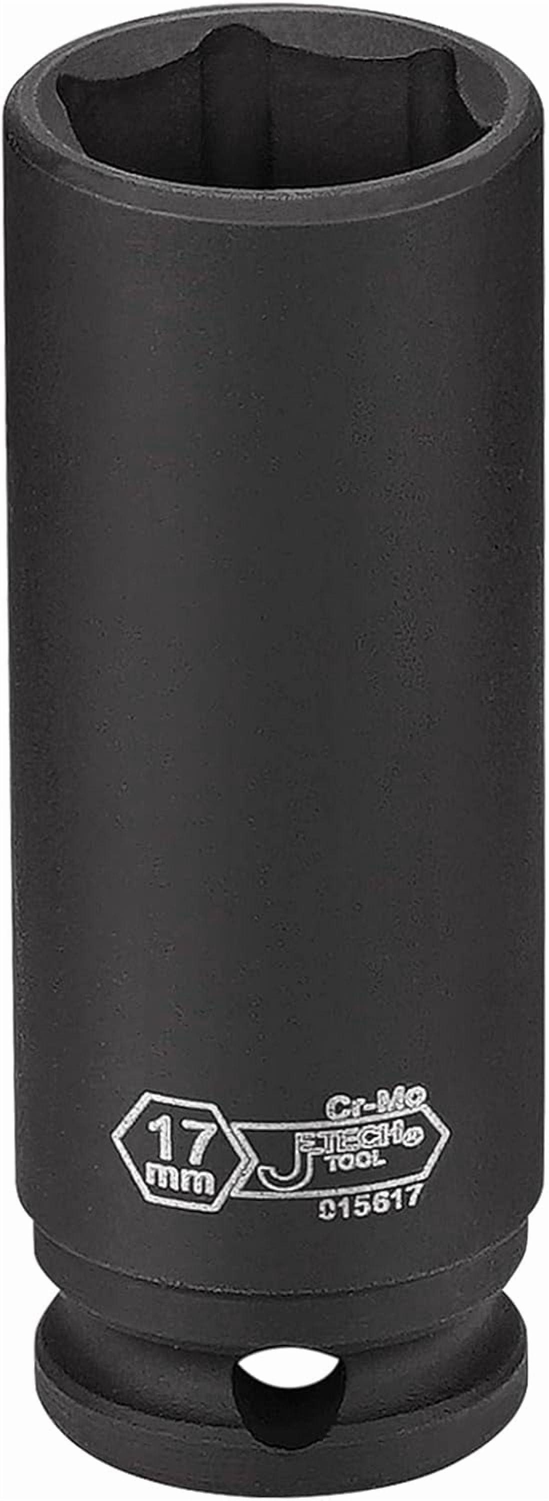 FUGee-3/8-Inch Drive 17mm Deep Impact Socket with 6-Point Design, Heat ...