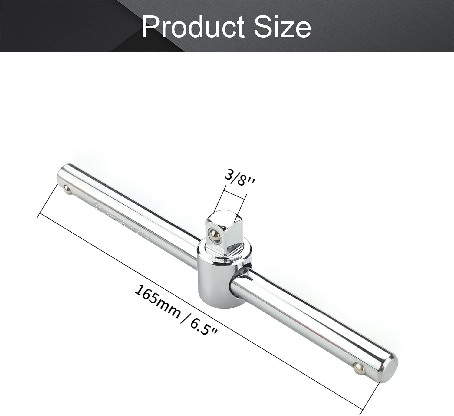 FUGee-3/8 Inch Drive Sliding Wrench Breaker Bar Adjustable T-Handle ...