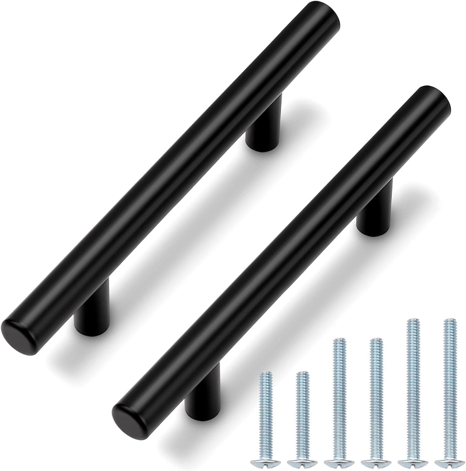 FUGee-30 Pack|3-1/2 inch Cabinet Pulls Black Cabinet Handles Stainless ...