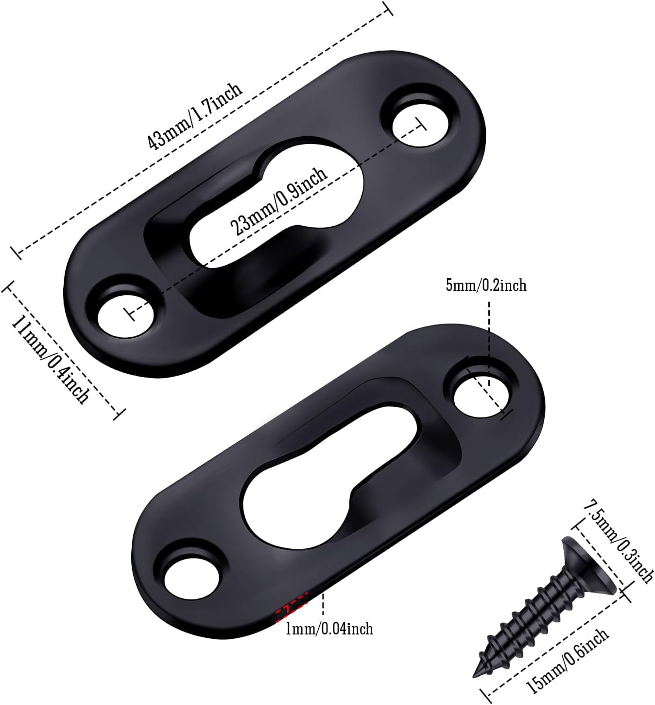 FUGee-30 Pcs Single Keyhole Hangers Picture Hanger with 60 Pcs Screws ...