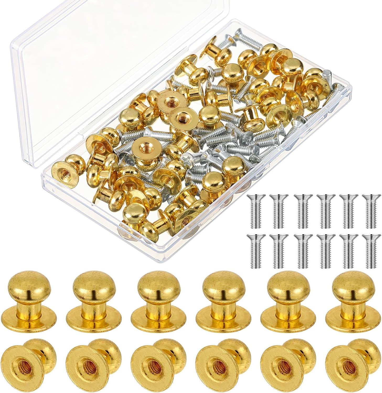 FUGee-36 Pieces Mini Round Head Knobs Vintage Antique Drawer Metal ...