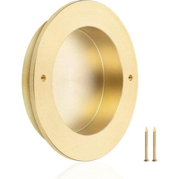 FUGee-4-Pack Solid Brass Finger Pulls for Sliding Doors, 2-1/8 Inch ...