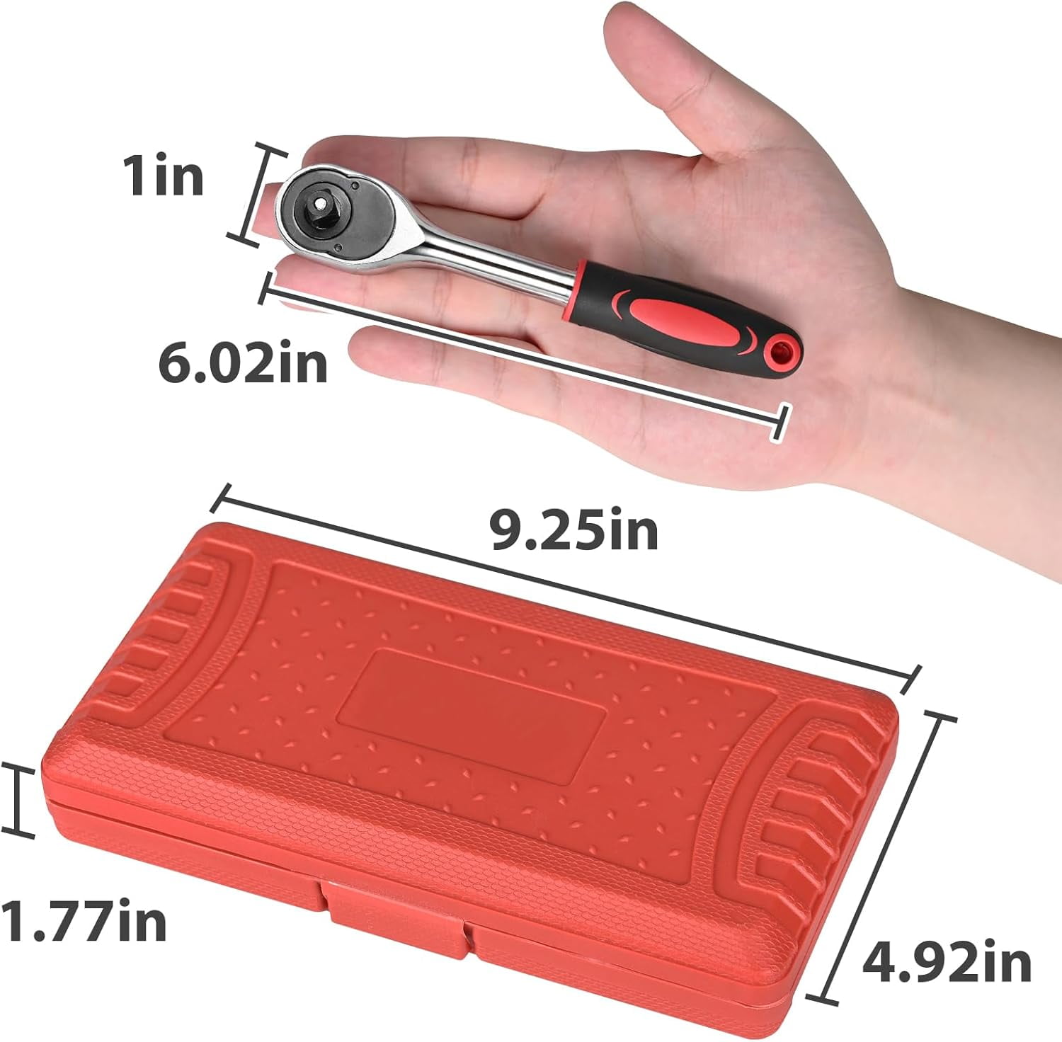 FUGee-46 Pieces 1/4 inch Drive Socket Ratchet Wrench Set, with Bit ...