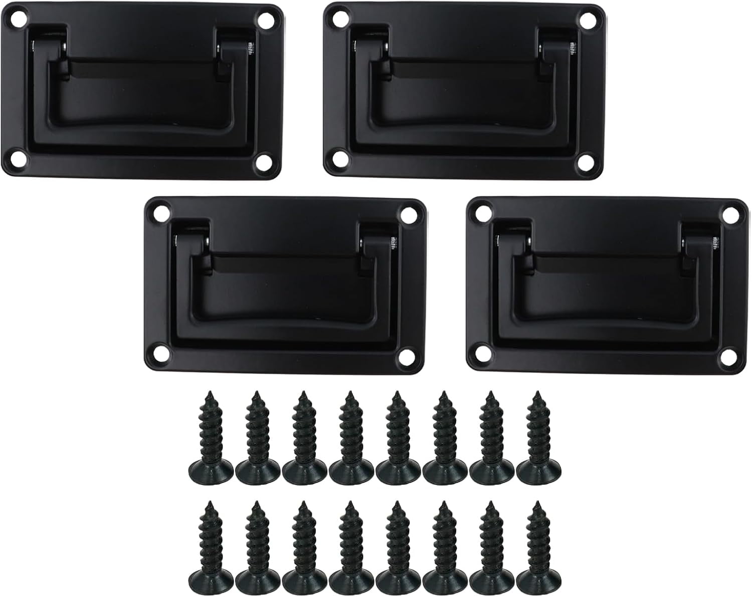 FUGee-4PCS Spring Loaded Lifting Ring Pull Handle Stainless Steel Flush ...