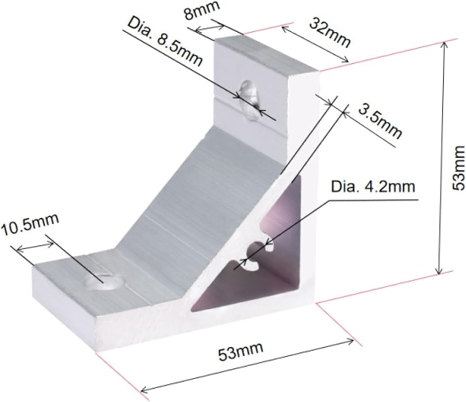FUGee-4Sets 4040 Aluminum Extrusion Connector Heavy Corner Bracket ...